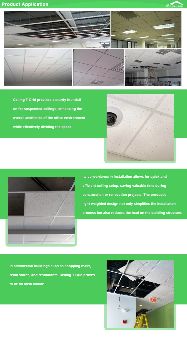 Suspended False Ceiling - High Quality Galvanized T Bars