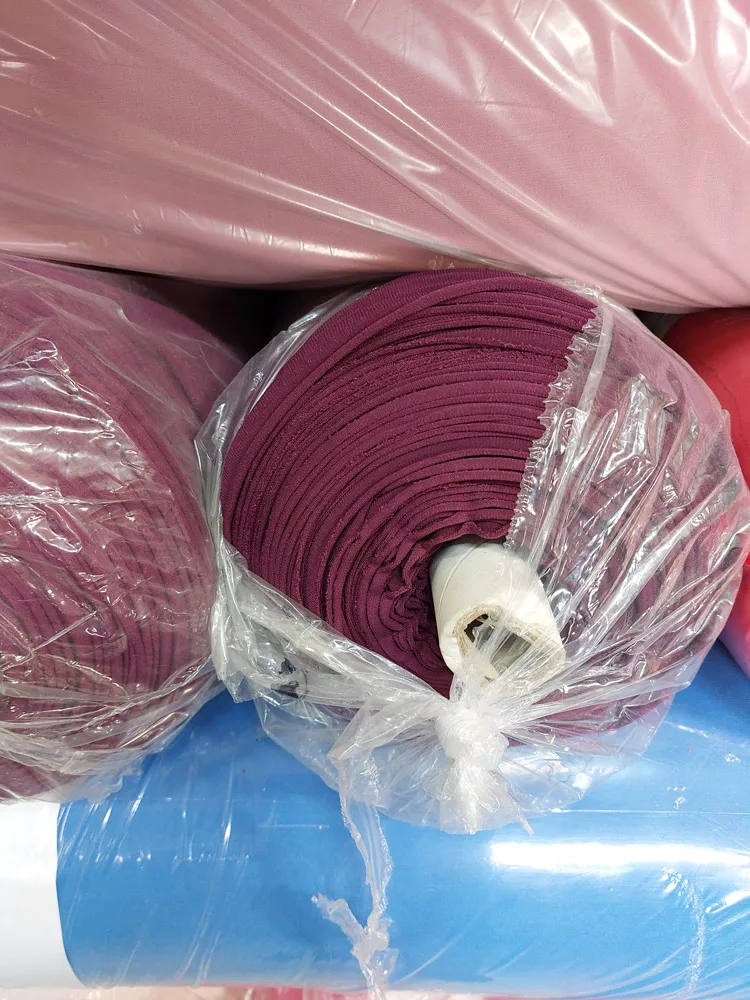 ITY Korean Poly Fabric Polyester Spandex Plain Dyed Solid Various Color ...