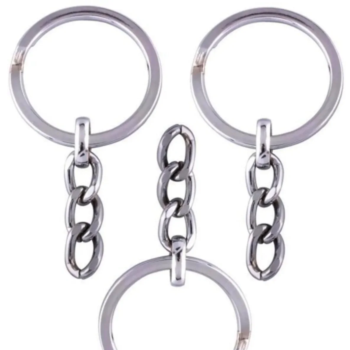 30 Mm 25mm 5colors Keychain Rings Key Ring Chain Gold Rhodium Antique ...