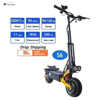 6000watt 60v 30ah/ 40ah Dual Motor Escooter Fat Tire Fast Electric ...