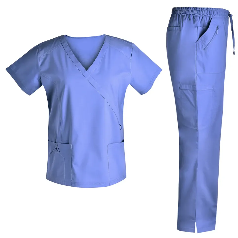 High Quality Scrubs Uniforms Sets Cotton Twill Training Wear Doctor Scrubs Nursing Uniforms Sets ...