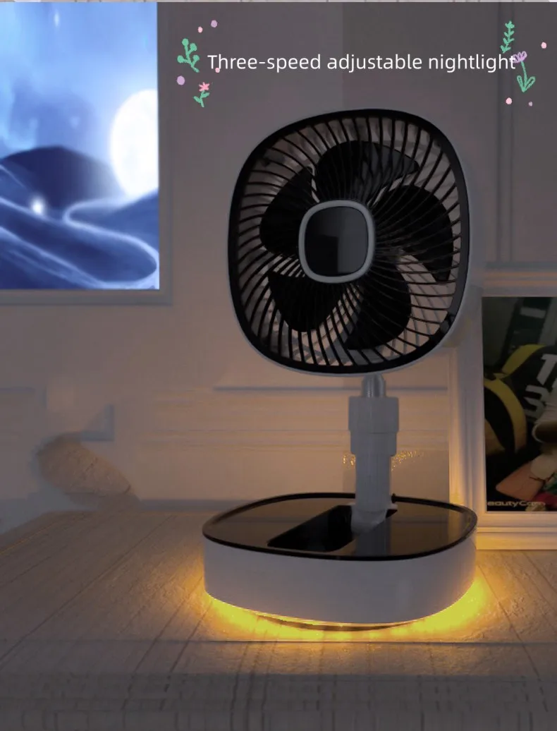 Usb Recharge Outdoor Desk Floor Telescopic Foldable Portable 3 Gear ...