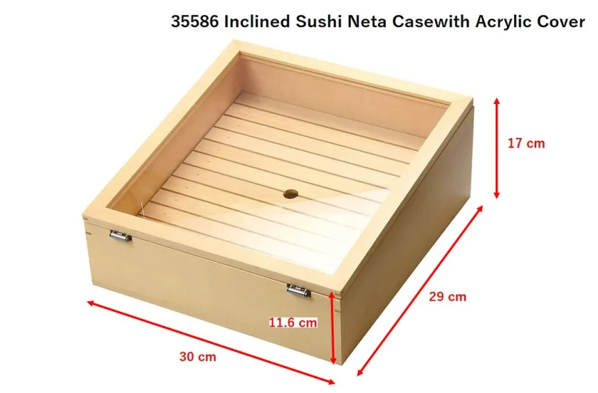 Japan-made Plain Wooden Case For Seafood Display Storage Box 35627 ...