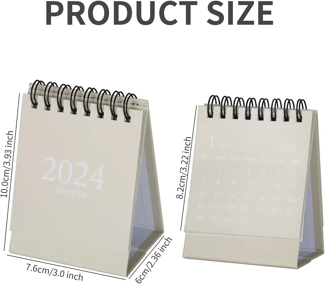 Classic Beige Brown Aesthetic Minimalist Design 2024 Thick Paper Board ...