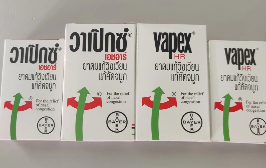 Vapex Hr (14ml) Relief Nasal Congestion Inhaler Dizziness Stuffy Nose Menthol And Eucalyptus Oil ...