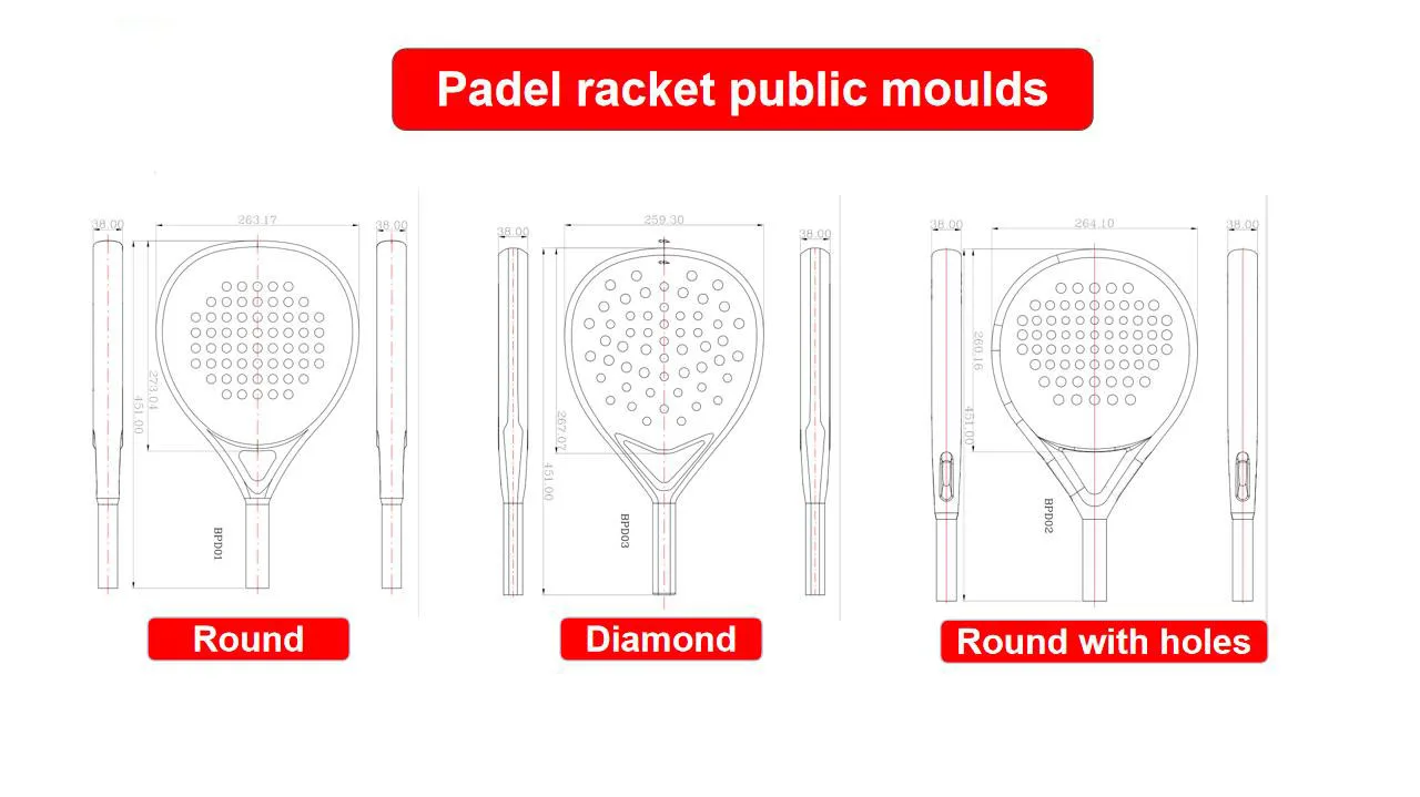 Wholesale Pro Padel Racquet 100% Full Carbon Fiber Custom Eva 12k ...