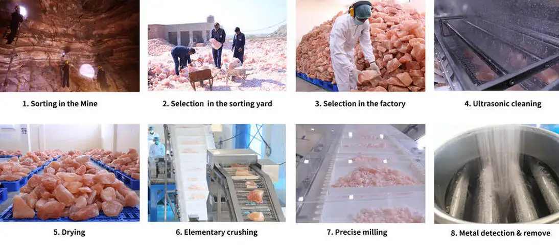 Natural Himalayan Pink Salt Chunks Granules Salt Rock Bulk Himalayan ...