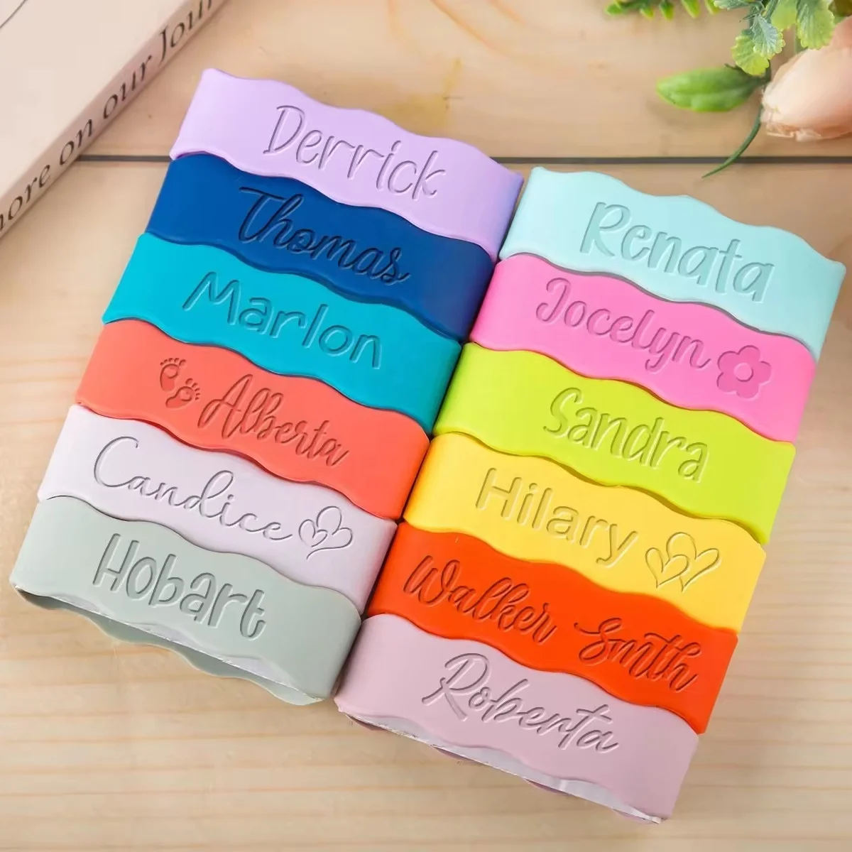 New 2024 Custom Silicone Bottle Labels,Personalized Silicone Water ...