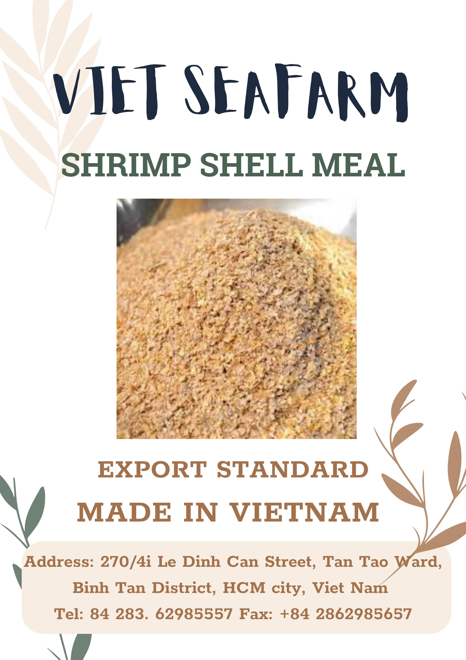 High Quality Of Shrimp Shell Meal For Animal Feed From Vietnam With ...