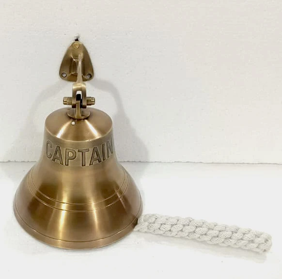 6 Inch Brass Ship Bell Antique Finished Titanic Custom Made Nautical ...