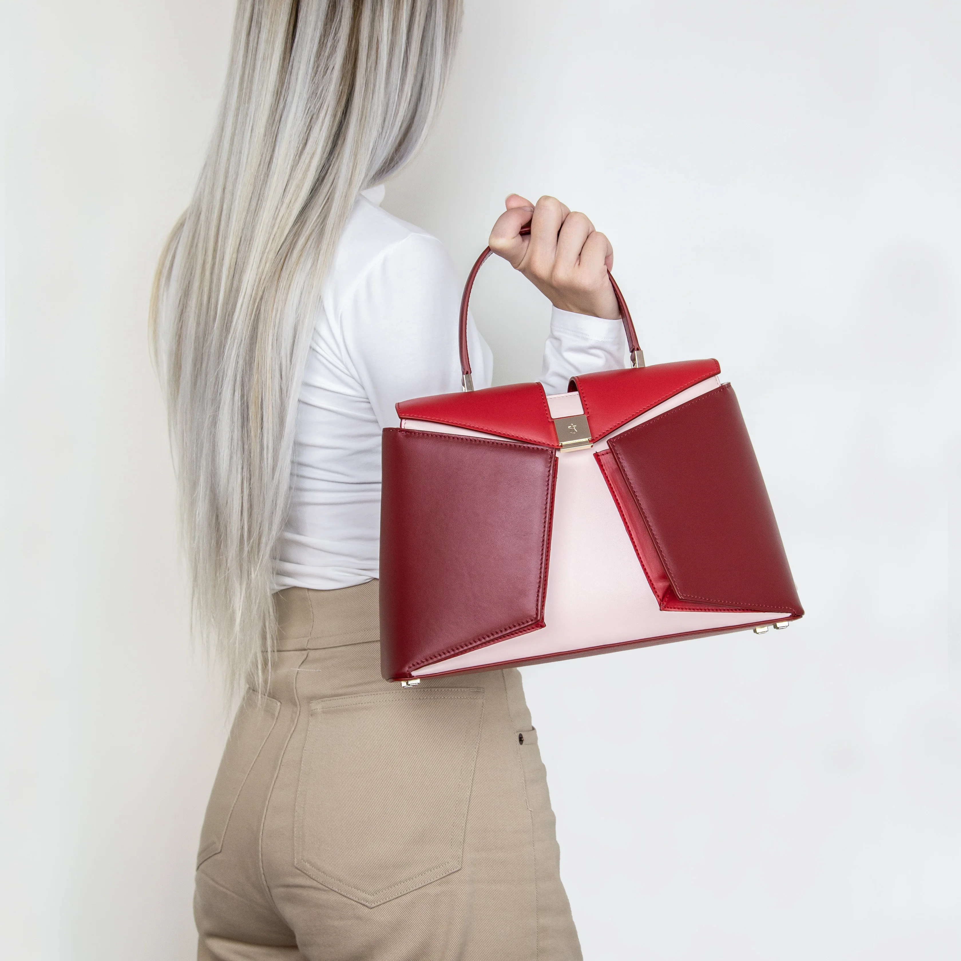 Liz Flap Red High Quality Italian Handmade Handbags Unique Bag With ...