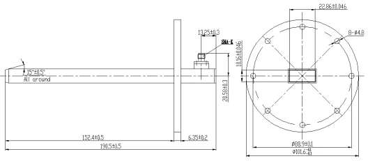 Winfine WR62 Open Microwave Waveguide Probes - 12.4-18 Ghz
