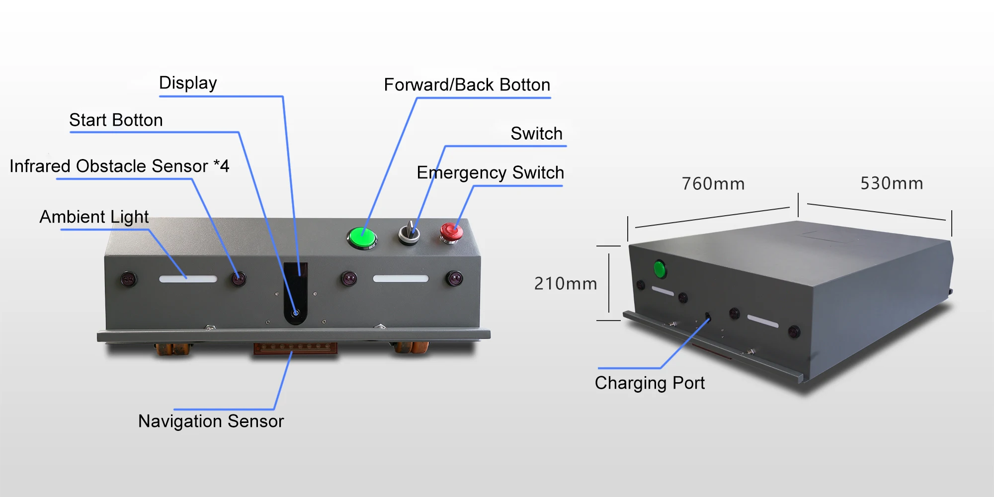 Outdoor & Indoor Warehouse Cobot Agv Cheap Price Industrial Delivery ...