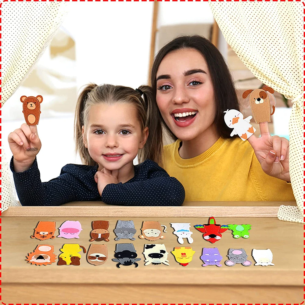 Kids Cosplay Performance Finger Puppets Toys Telling Story Hand Puppets ...