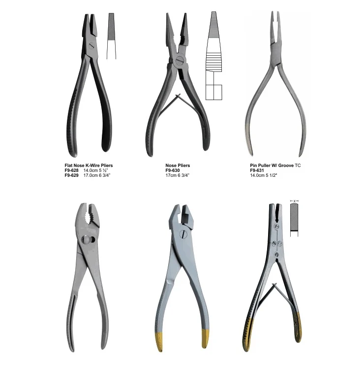 Flat Nose K-wire Pliers 14cm Pin Puller W/ groove 14cm Utility ...