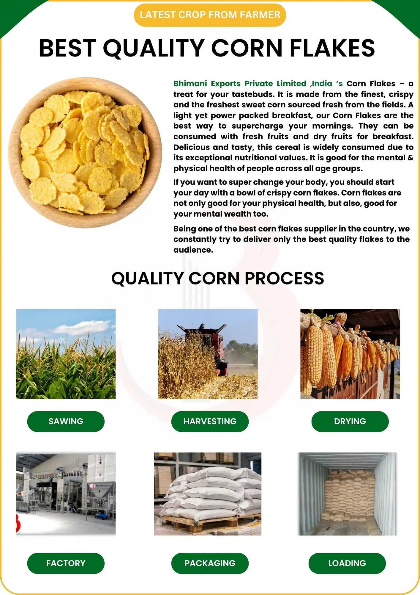 Best Breakfast Cereal Corn Flakes /oat Flakes 500 Gm Package For ...