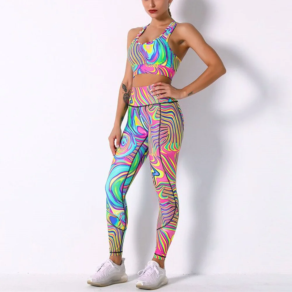 Ladies Gym Sports Wear Girls Yoga Workout Suit Oem Custom Women Fitness Yoga Set Leggings And ...