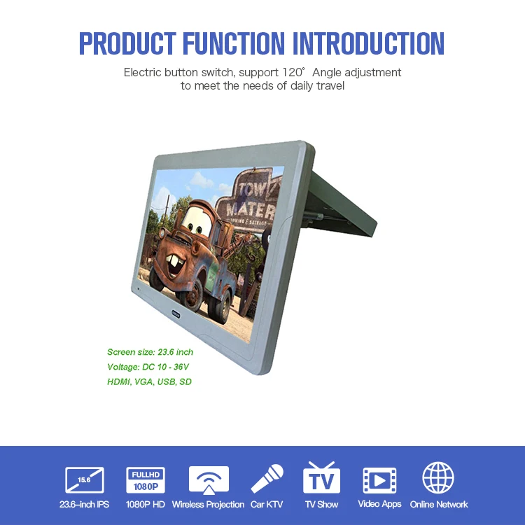 Iso Factory 23.6 Inch Ceiling Bus Monitor Roof Mounted Monitor Factory ...