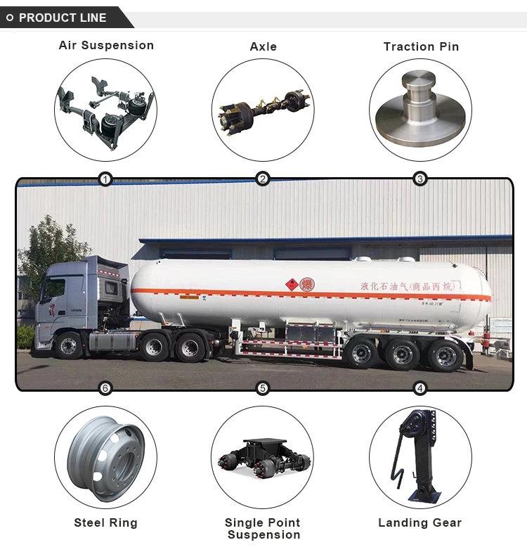 45000 50000 60000 Liters Fuel Tank Truck Trailer 2 Ton Double Axle ...
