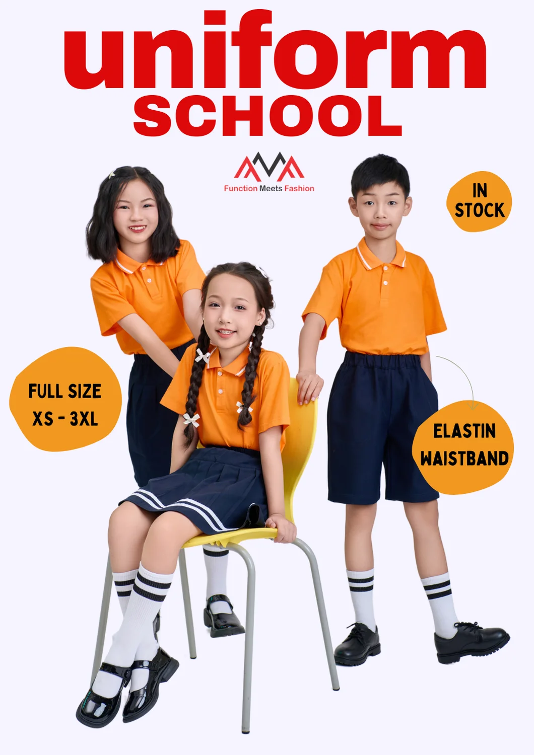 Custom Student Uniform Set - High Quality School Shirts