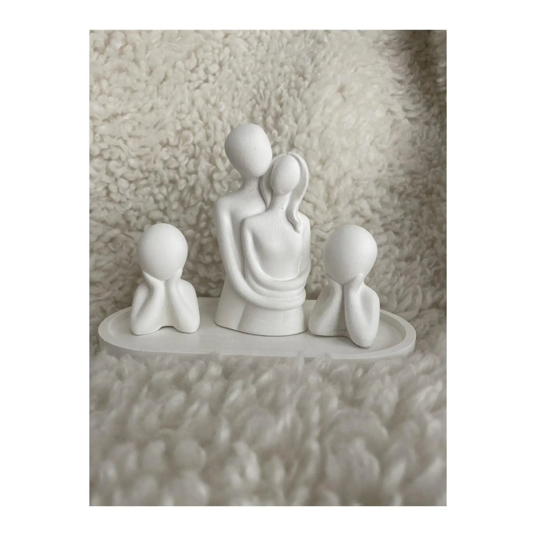 Decorative Family Object Figurine Set With 2 Children - Buy Family ...