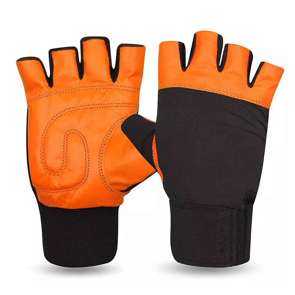 Best Quality Wrist Support Palm Protection Gym Gloves/ Genuine Leather ...