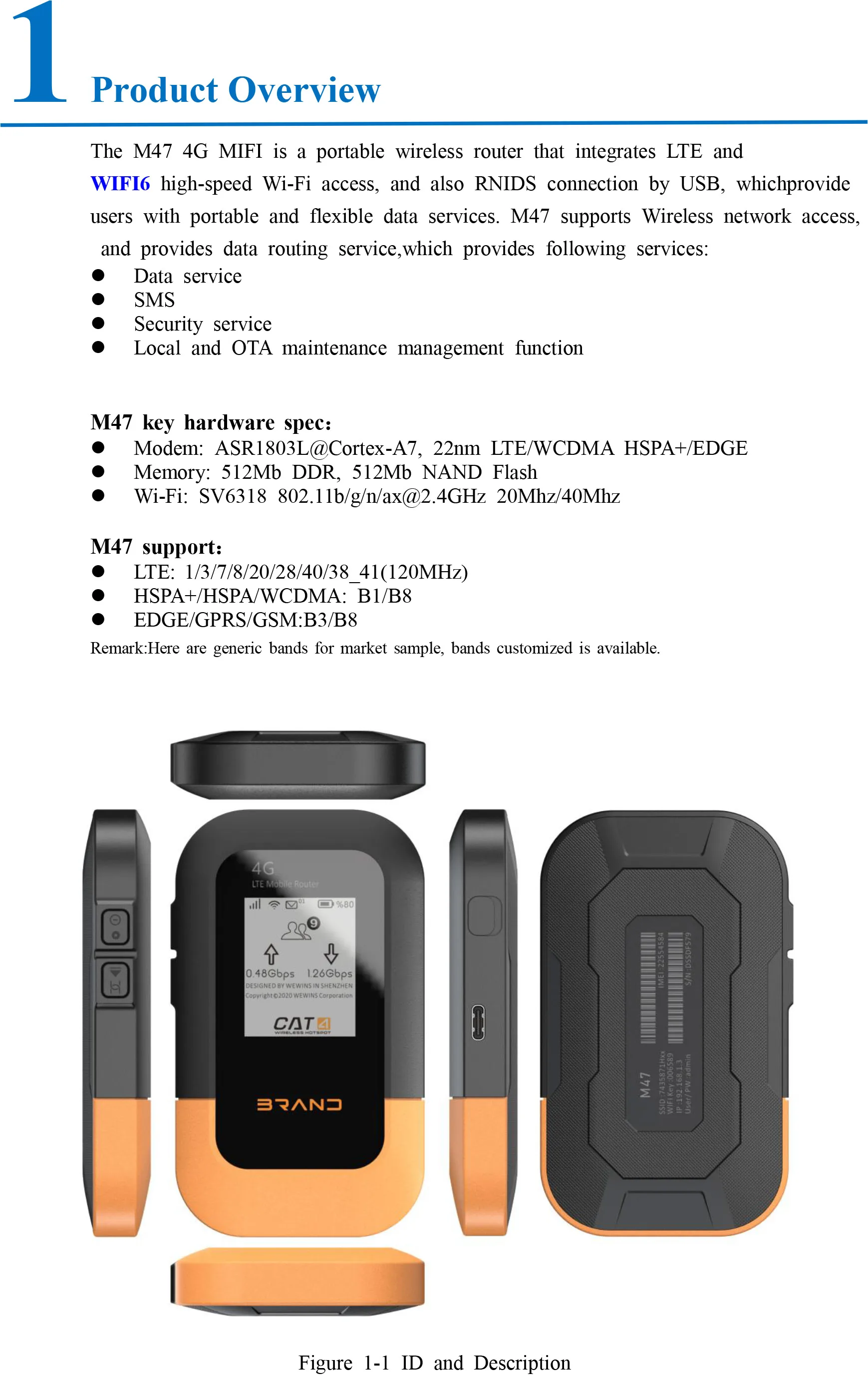 WIFI6 MiFi eSIM Vsim Support 4G MIFI Portable Wireless Router LTE WIFI6 ...