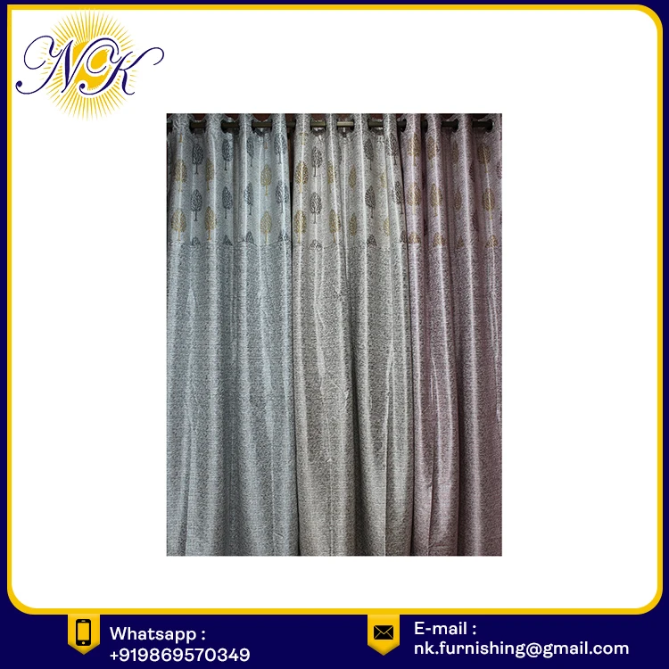 Ready Made Flat Window Curtains Soft Cotton Fabric Plain Design At ...