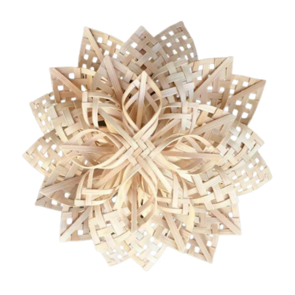 Handcrafted High Quality Natural Woven Bamboo Star Treetop Or Wall ...
