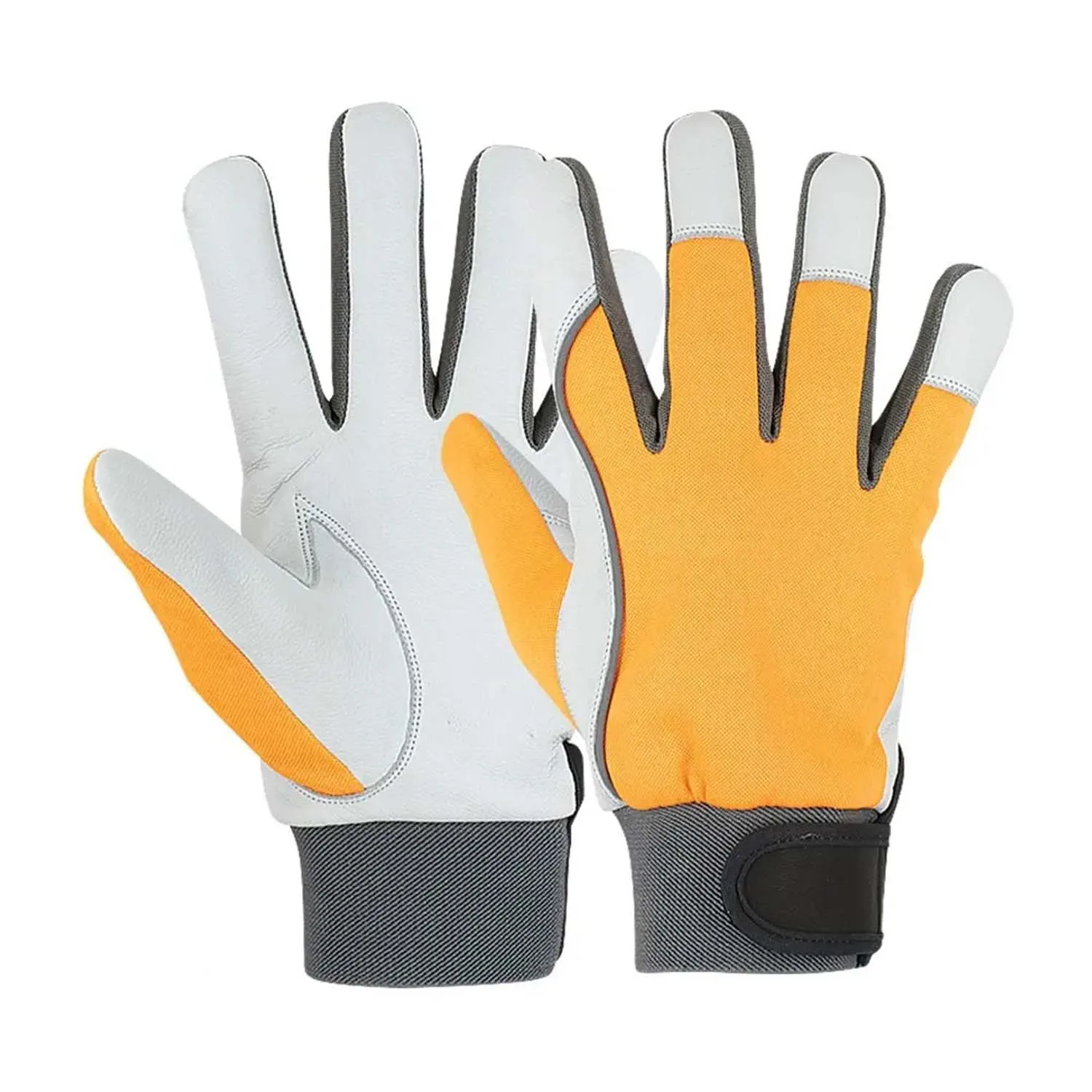 Heavy Duty Mechanical Work Hand Safety Protection Goat Leather Anti ...