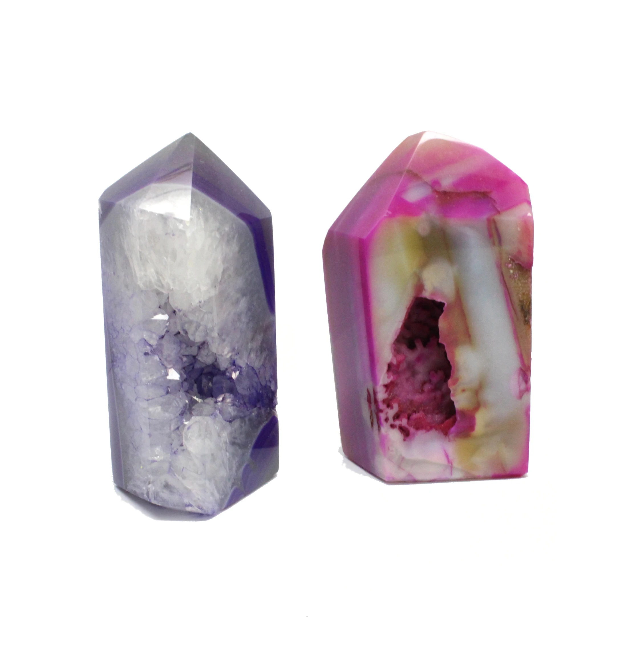 Colored And Natural Agate Polished Geode Druzy Point From Brazil - Buy Nativa Gems Minerals ...