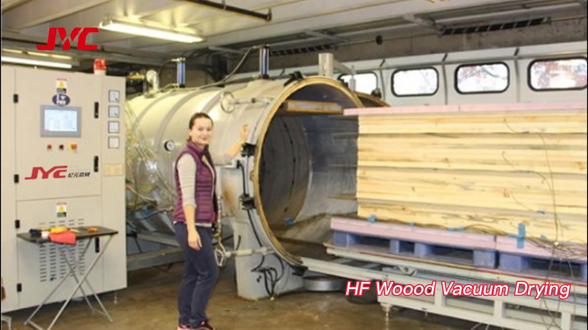 Jyc Vacuum High Frequency Wood Dryer Solid Wood Hardwood Large Slab ...