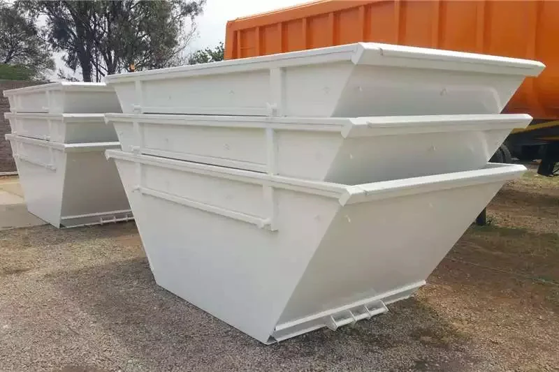 Scrap Steel Metal Waste With Lid and Bucket Garbage Bin Tipping Loader ...