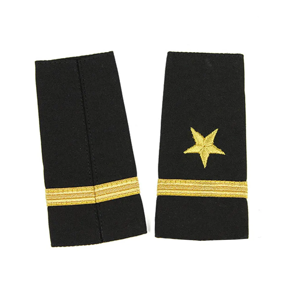 US Ceremonial Officer's Soft Epaulets Custom All Design Black Gold And ...