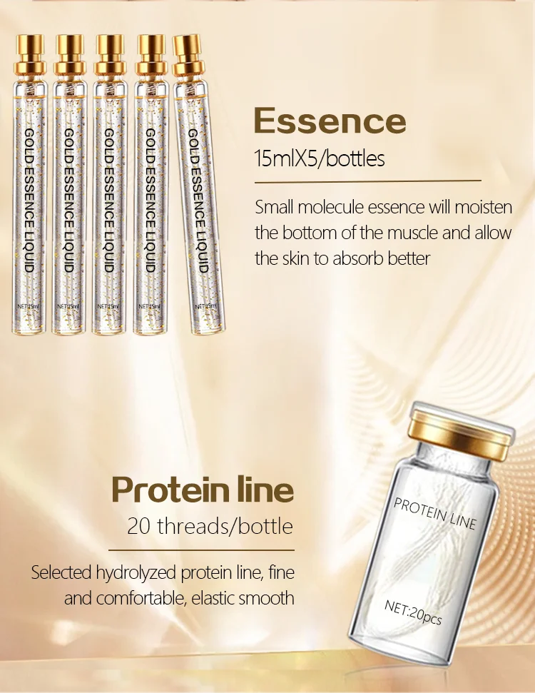 Protein Thread Lifting Set Soluble Protein Thread And Nano Gold Essence ...