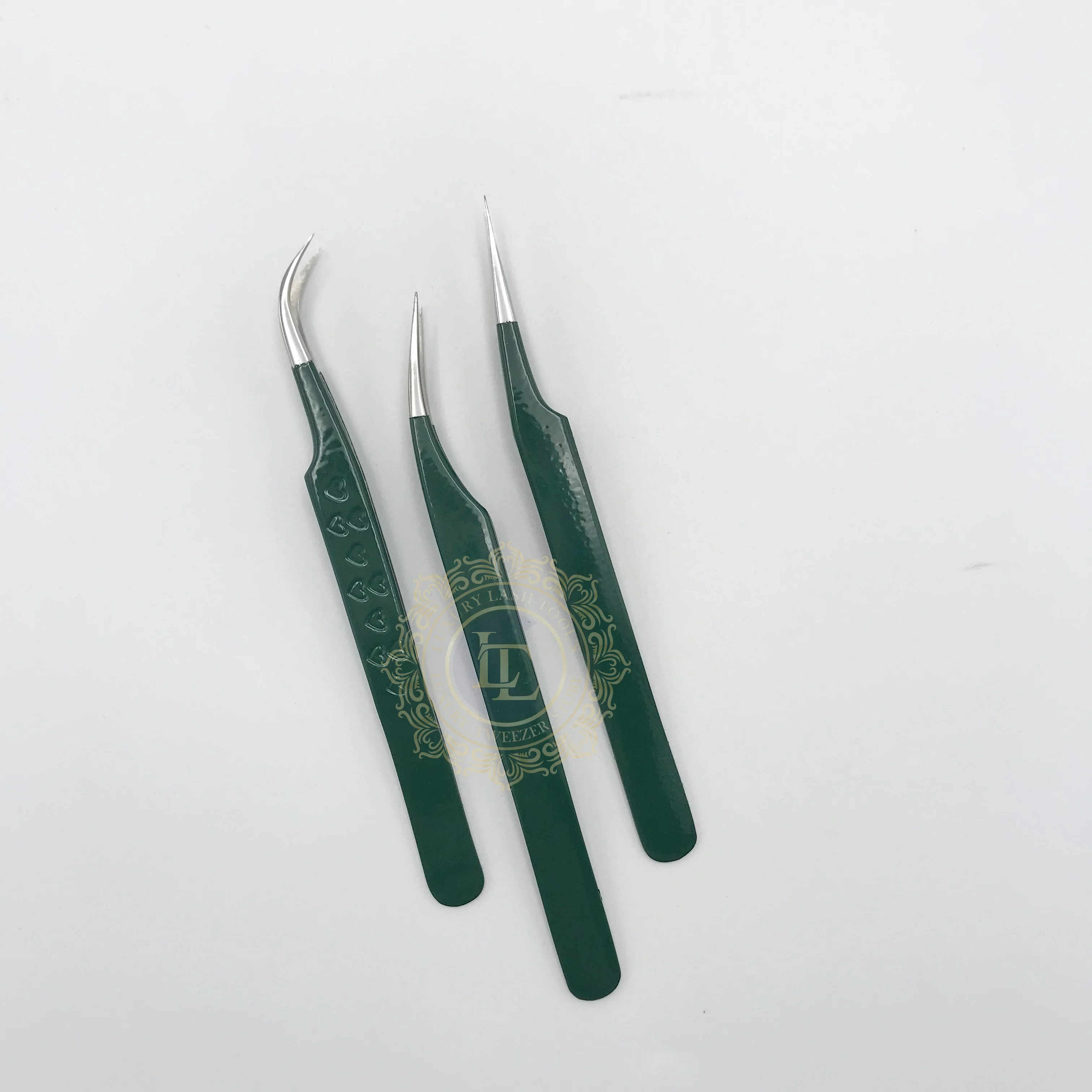 Fiber Tip 90 Degree Tweezers Customized Paper Coating Tweezer Silver ...