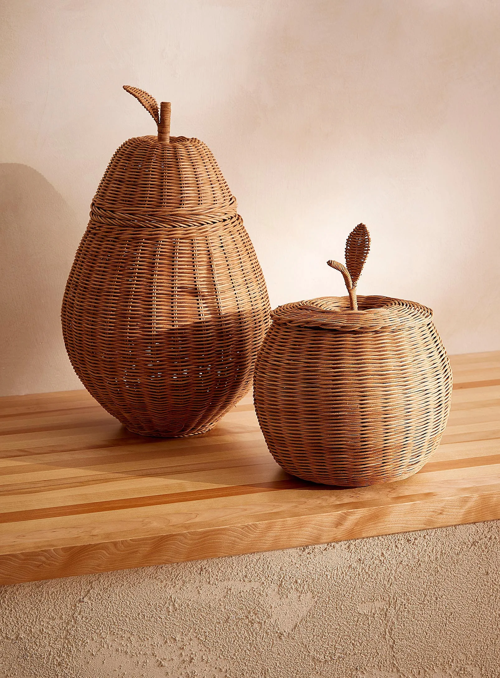 Eco-friendly Rattan Fruit Shape Baskets for Kids & Storage