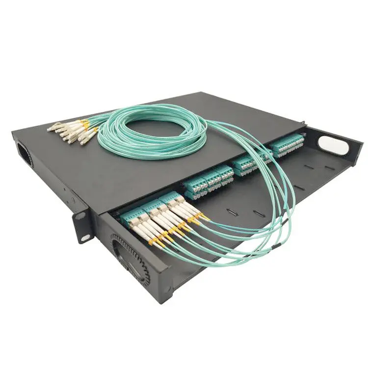 Rack Mounted type Patch Panel OM3/OM4 MPO Cassette 40-100G 24/ 36/48/72 ...