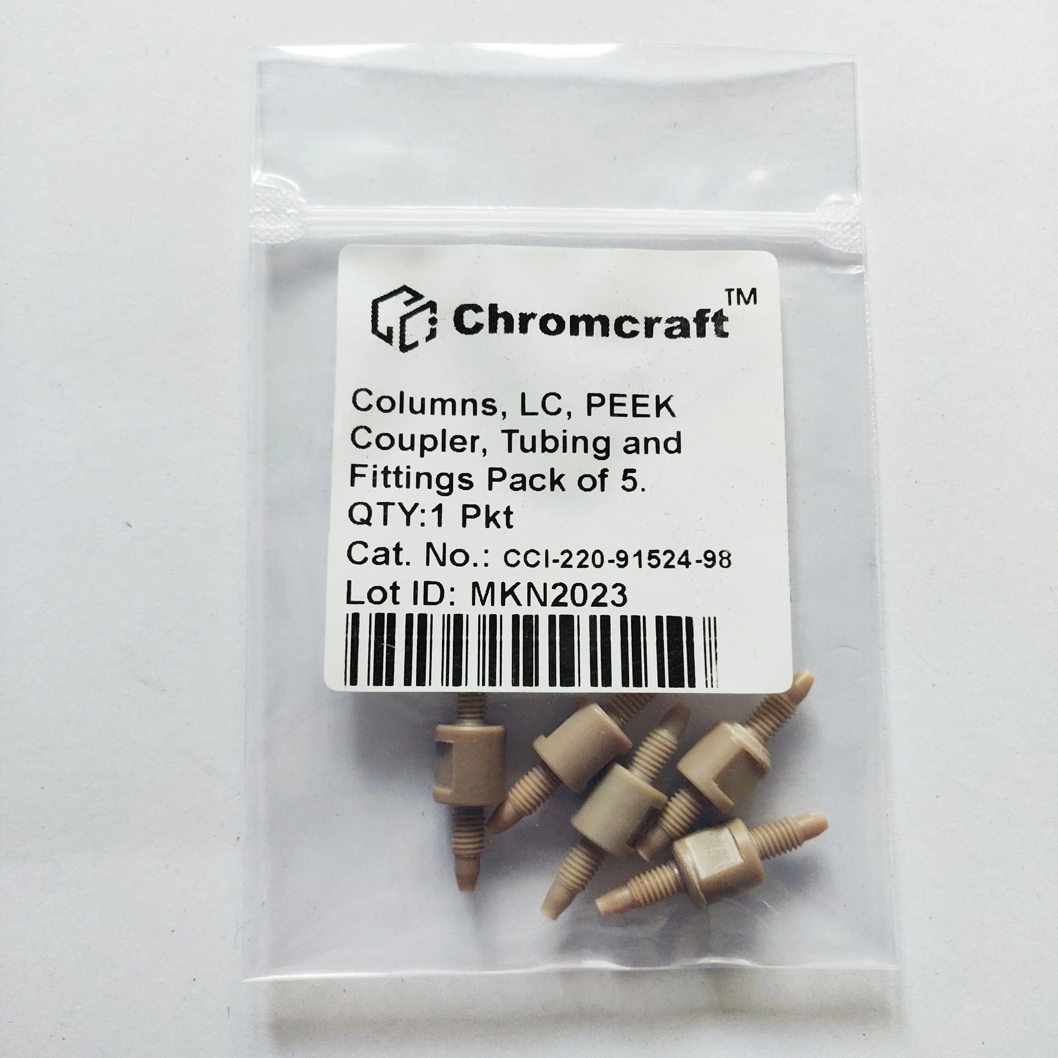 Columns,Lc,Peek Coupler,Tubing And Fittings Pack Of 5. Equivalent To ...