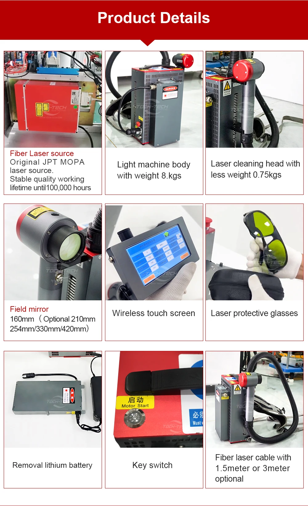 100w 200w 300w Backpack Handheld Pulsed Laser Cleaning Machine for Rust ...