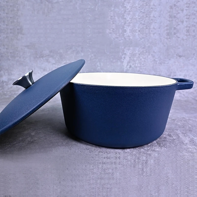 3.1QT Covered Dutch Oven Matte Colorful Casserole Multi Cast Iron ...