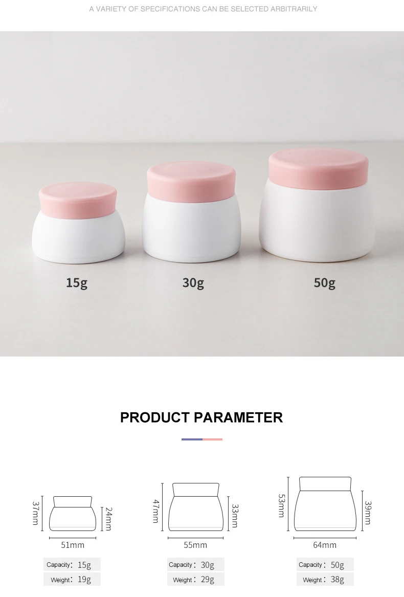 Empty 15g 30g 50g White Pp Plastic Double Layer Cream Jar Custom Baby ...