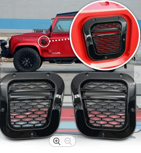 Car Side Air Flow Vent Cover for Land Rover Defender 2010-2018 Fender ...