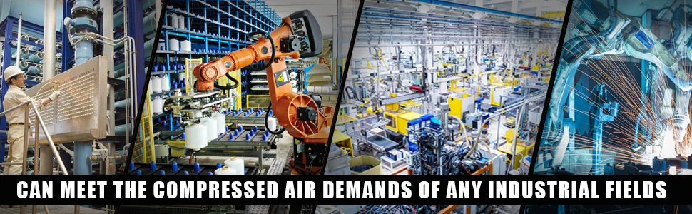 CMN 10HP Spin-on Oil free 208-230Volt 3- Phase Skid Commercial Rotary ...