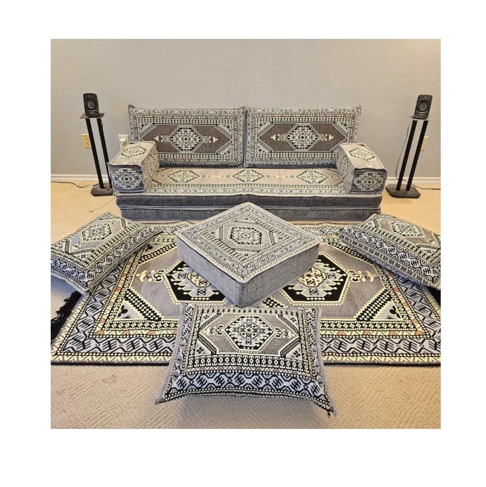Arabic Floor Sofa Living Room Full Sets - 190cm / 6feet / 75 Inch - 1 ...