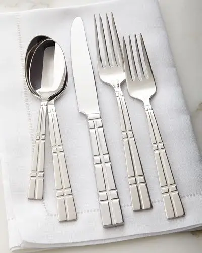 Stainless Steel Black Color Dinnerware Flatware Set Spoon Fork Knife ...