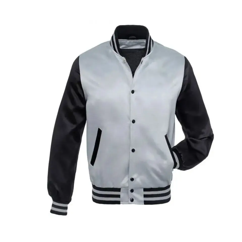 Women Classic Cropped Custom Bomber Jacket Satin Baseball College ...