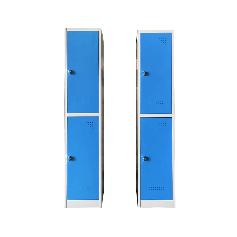 Staff Steel Cabinet Single Door Wardrobe Lockable Metal 2 Tier Locker ...