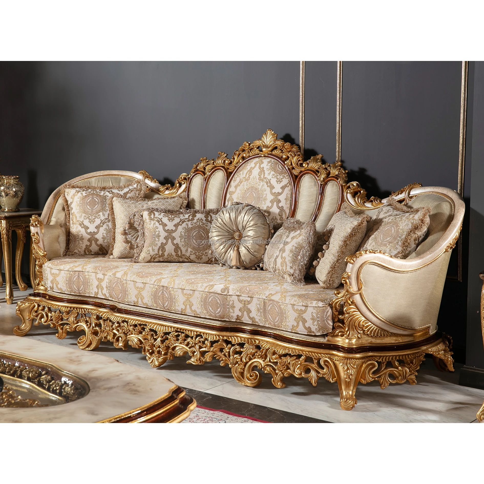 Turkish Middle East Eastern Luxury Antique Royal Hand Carved Sofa Set ...