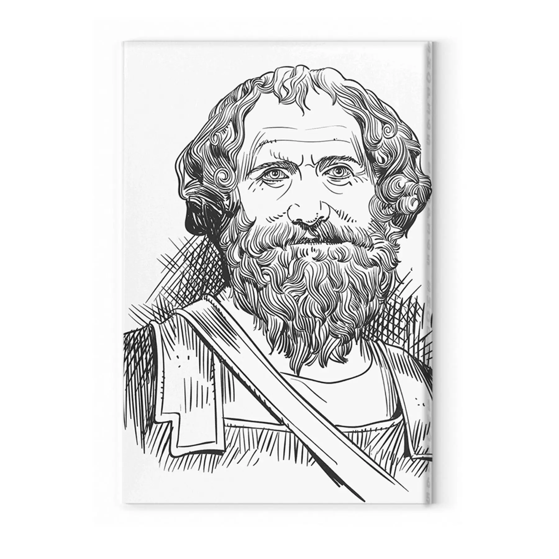 Archimedes Archimedes Portrait Line Mathematician - Modern Art Canvas ...